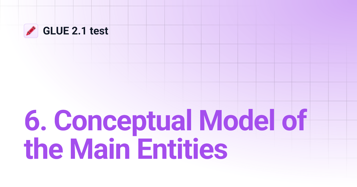6. Conceptual Model of the Main Entities | GLUE 2.1 test