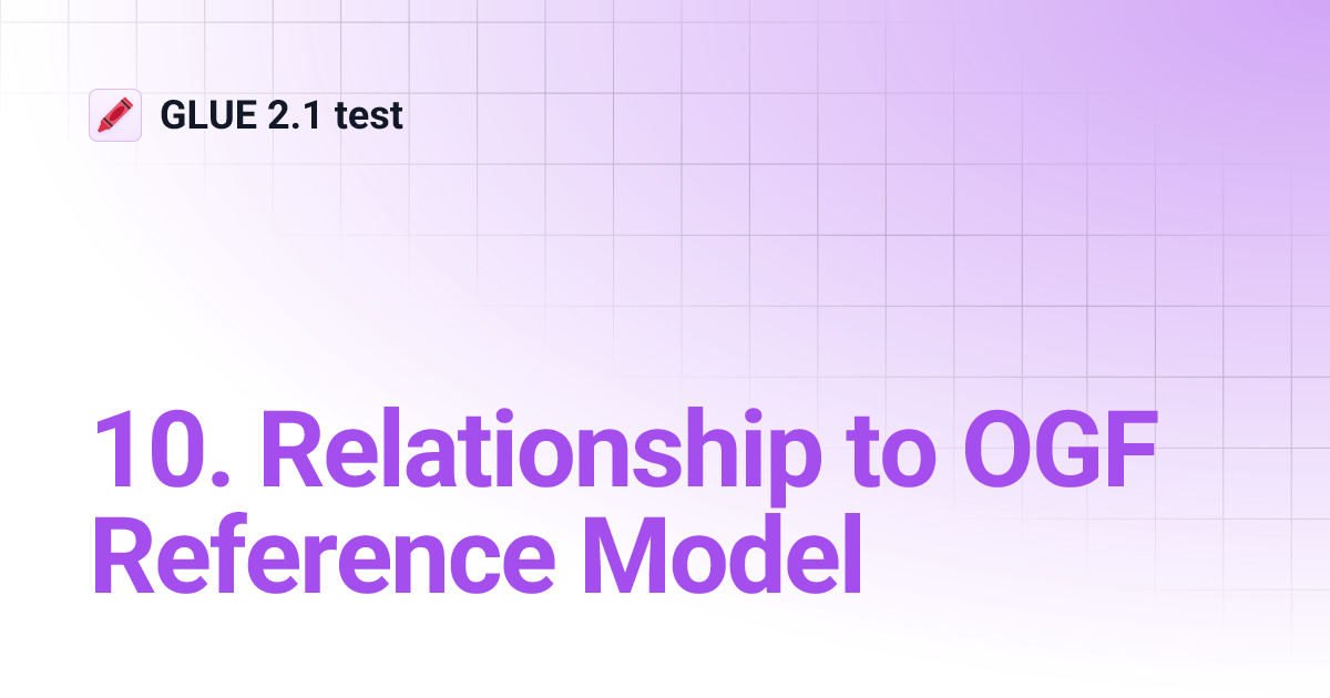 10. Relationship to OGF Reference Model | GLUE 2.1 test